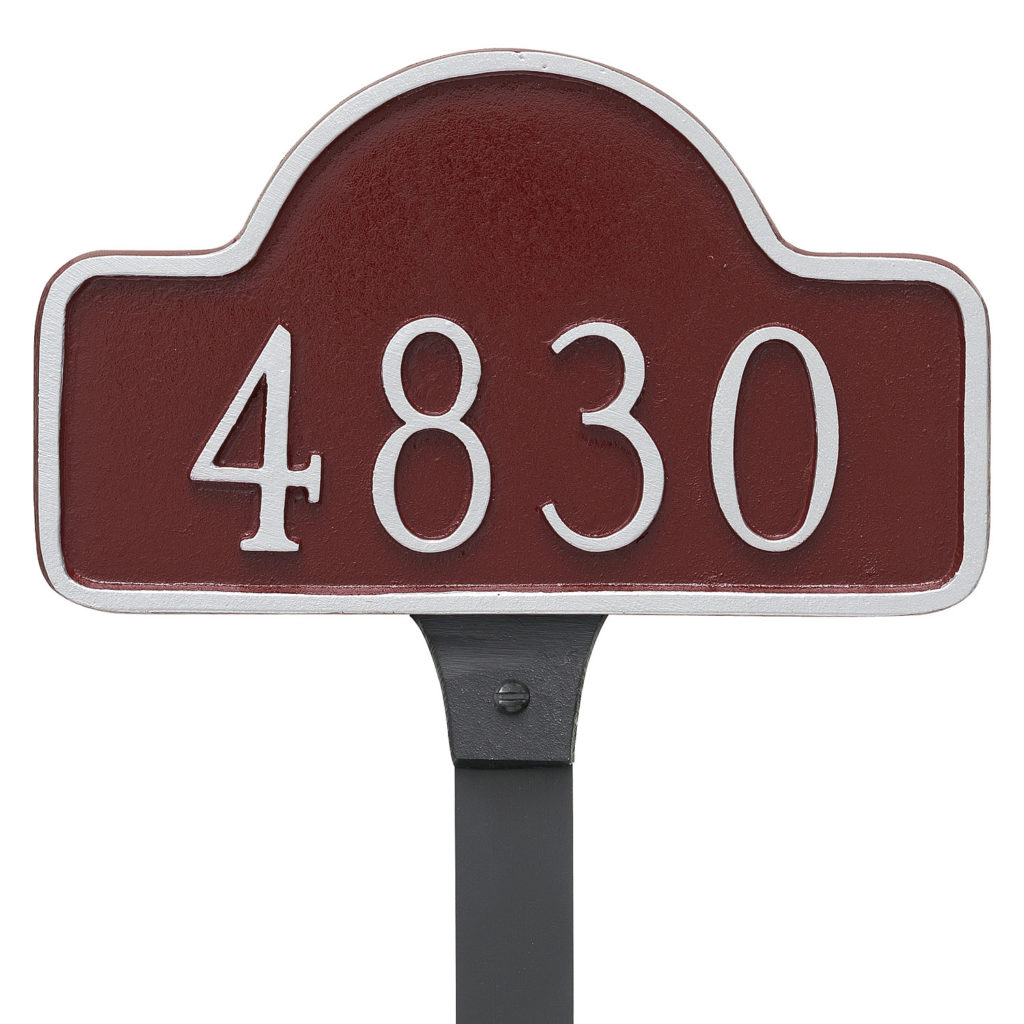 Petite Lexington Arch Address Sign Plaque with Lawn Stake – The Address ...